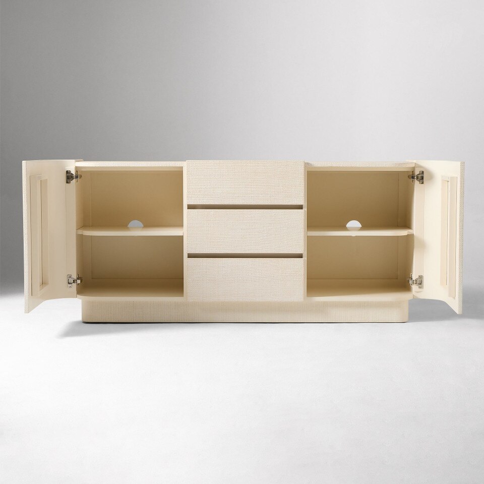 Solstice Painted Raffia Buffet (163 cm) - West Elm Australia